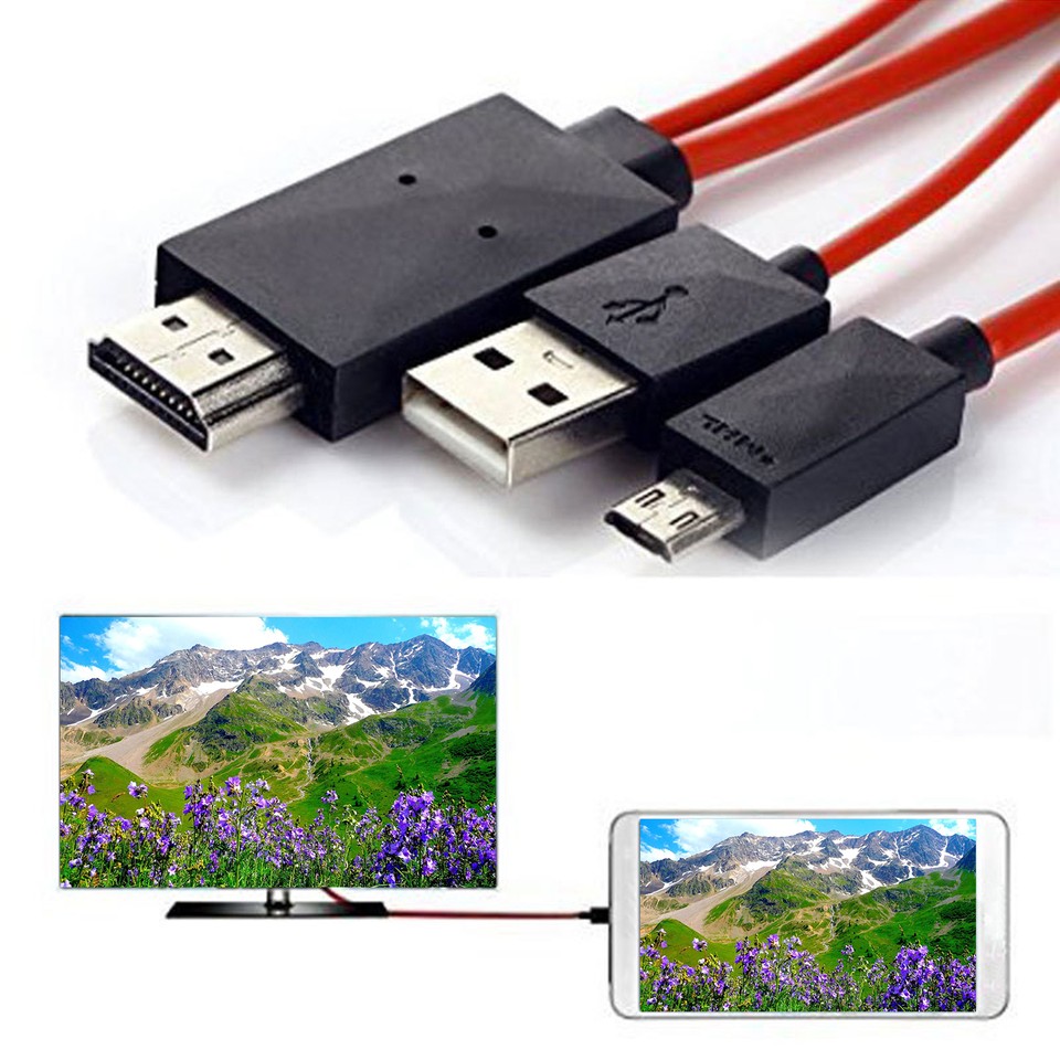 Video Conversion Flexible Cable Micro Usb 11pin to Hdmi-compatible 1080 ...