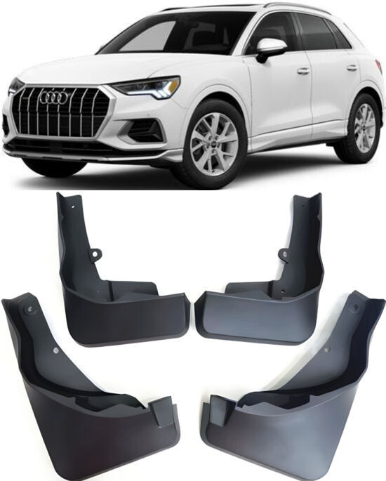 Genuine Front & Rear Molded Splash Guards Mud Flaps For 2019-2024 Audi ...