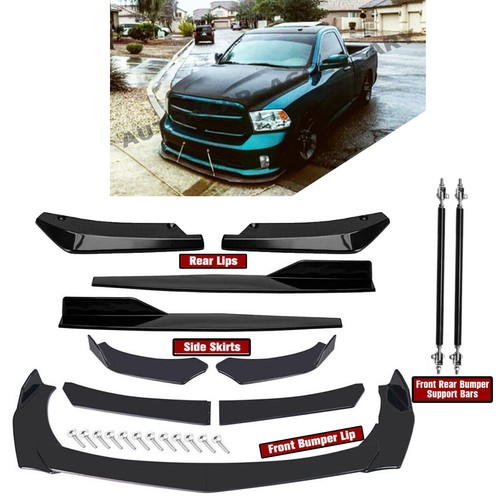 For Dodge Ram 1500 Front Rear Bumper Lip Spoiler Splitter Body Kit Side ...
