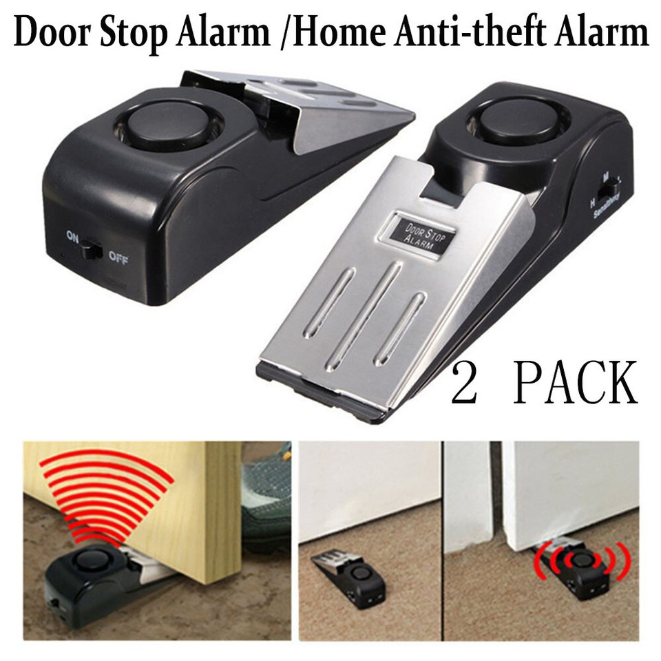 1-3 Pack Security Door Stop Alarm 120DB Hotel Home Portable Security ...