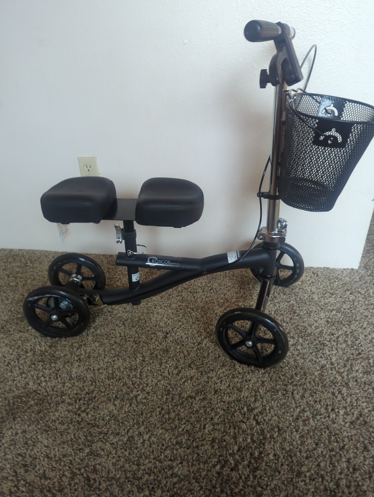 ROSCOE MEDICAL ADJUSTABLE FOLDABLE KNEE SCOOTER ROS-KSB**350 POUND**NO ...