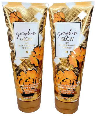 Bath Body Works GINGHAM GLOW Body Cream 8 oz Each 2 Pack Set New Gifted ...