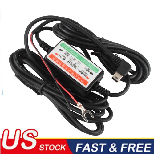 Universal Mini USB Hard Wire Cable Kit 3.65M Fuse fits Car Dash Cam ...