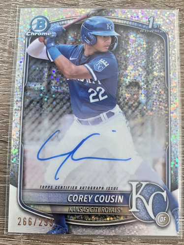 2025 Bowman Chrome Corey Cousin Auto Speckle Refractor 1st Bowman /299 ...