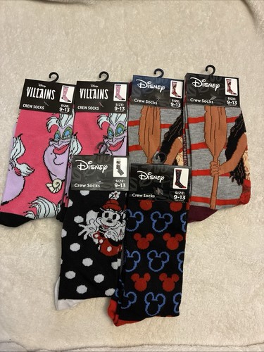 Disney Character Socks – Cute & Colorful Kids/Adults Crew Socks ...
