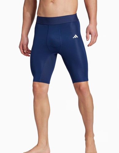 Mens Adidas Spandex Half Tights Compression Shorts Blue Large | eBay