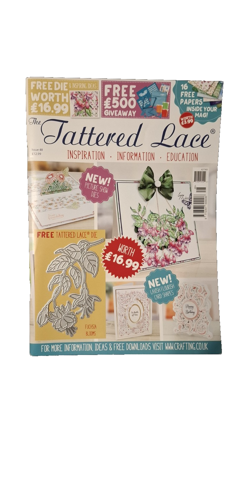 Tattered Lace Magazine Issue 48 Complete with FUCHSIA BLOOMS Die | eBay UK