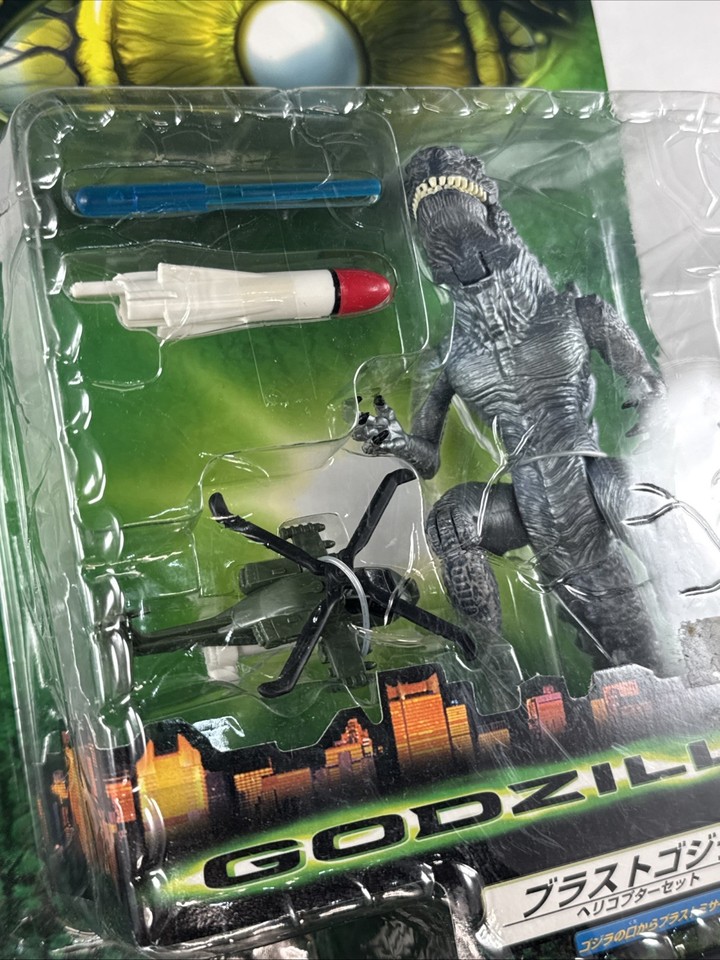 1998 TRENDMASTERS BANDAI GODZILLA TORNADO BLAST vs APACHE HELICOPTER ...