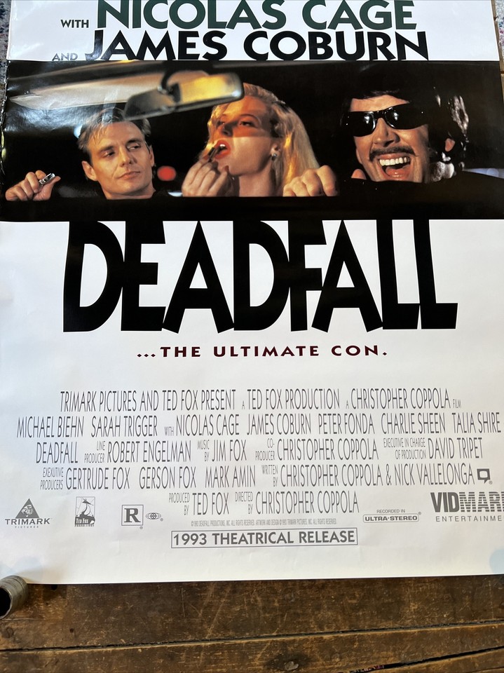 Original 40x27 Movie Poster 1993 DEADFALL Staring NICOLAS CAGE & JAMES ...