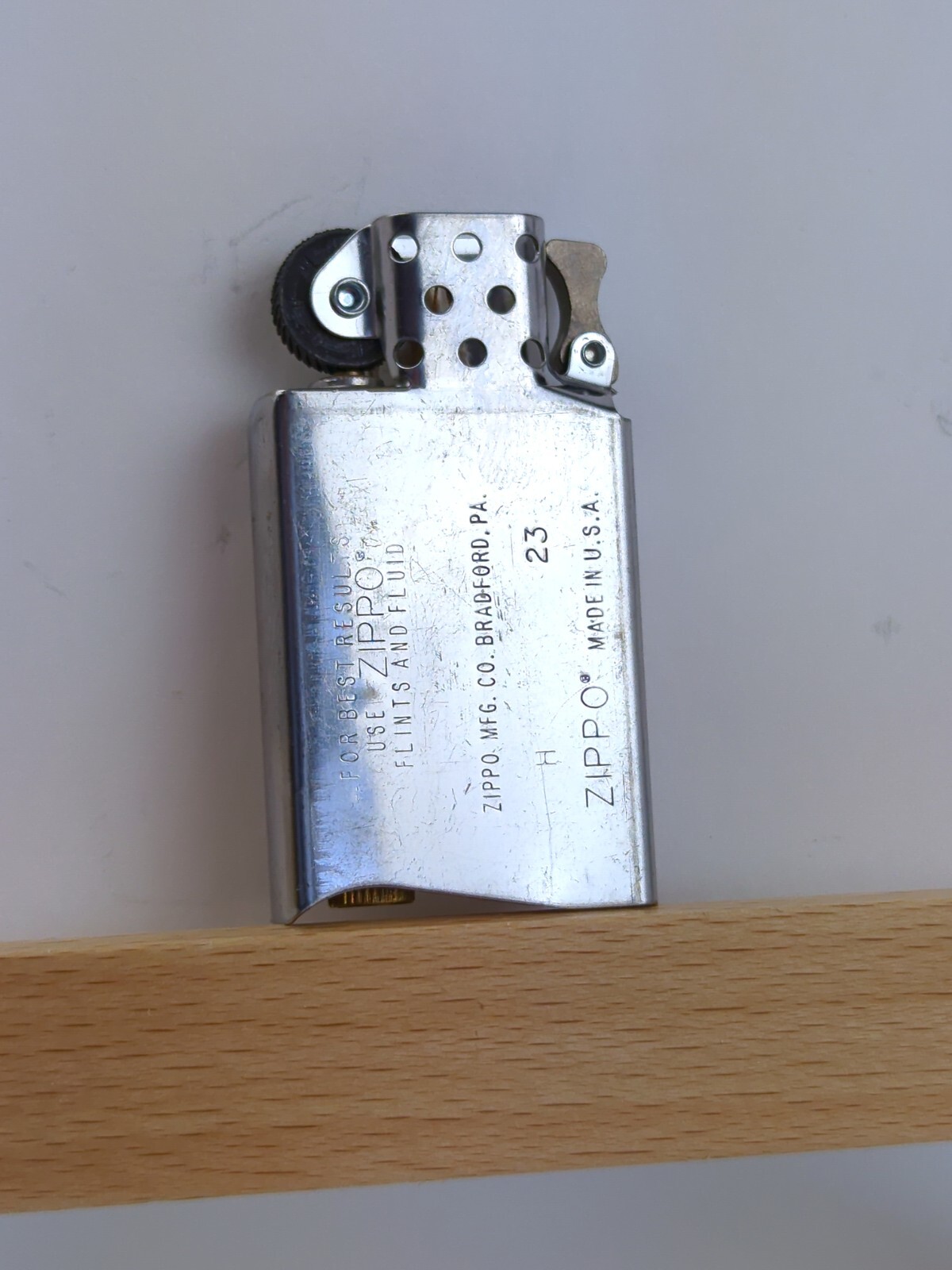 ZIPPO Chrome Plated REPLACEMENT Lighter SLIM Insert in Gift Box, Never ...