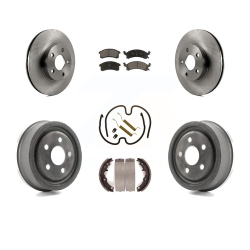 Front Rear Disc Brake Rotors Ceramic Pads And Drum Kit (7Pc) For ...
