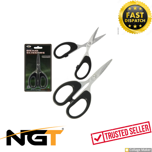 2 X Scissors Ultra sharp for braid and fishing line NGT Carp Coarse sea Tackle 5060211911903 ...