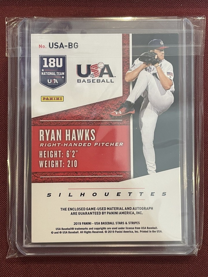2019 Panini USA Baseball Stars & Stripes Jerseys Prime /25 Ryan Hawks ...