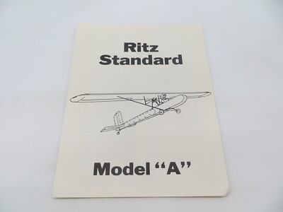 RITZ STANDARD MODEL A Vintage Aircraft Airplane Advertisement Paper ...