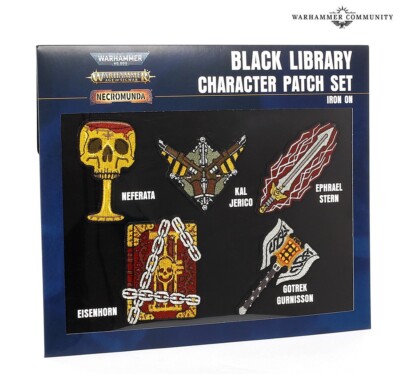 OOP NIB Black Library Character Patch Set | eBay