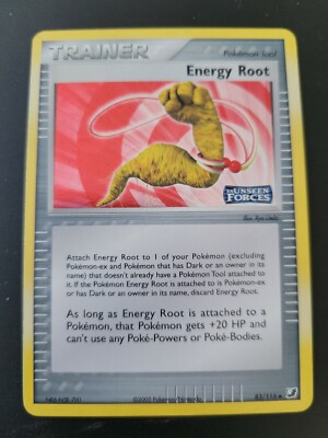 Pokemon TCG Card 2005 Unseen Forces - Energy Root 83/115 Holo | eBay