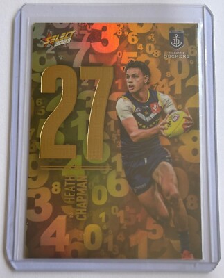 Select AFL Footy Stars 2023 - HEATH CHAPMAN Fremantle Numbers N68 #151/ ...