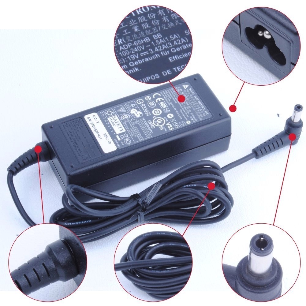 ASUS X555LD-XX737H 65WATT 19V 3.42A NOTEBOOK POWER CHARGER ADAPTER for ...