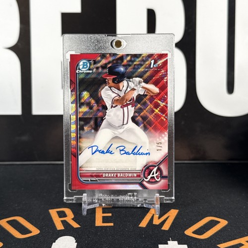 Drake Baldwin 2022 Bowman Chrome 1st Red Wave 1/5 Auto Braves! ROY! SSP ...