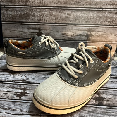 Crocs Golf Shoes Mens 8 AllCast Duck Gray Rubber Sneakers Lace Up | eBay