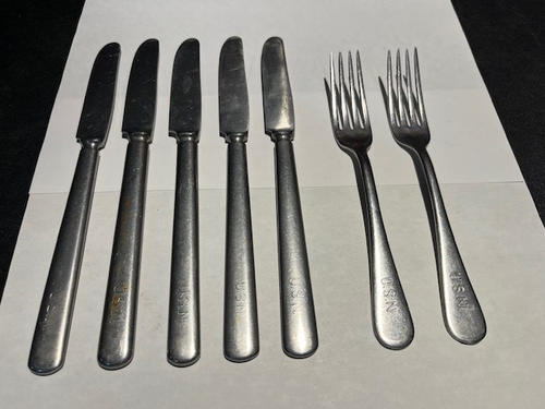 Vintage US Navy Fork(s) ~ Silco ~ Stainless Silverware USN Spoon Knife ...