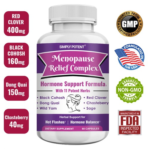 Menopause Support Supplement, Hot Flash Relief & Hormone Balance ...