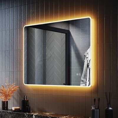 Bluetooth Bathroom LED Mirror 800x600 With Demister Shaver Socket 3 ...