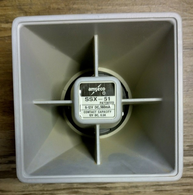 Amseco Ssx-51 Outdoor Indoor Armored Self-contained Siren 12v Ships for ...