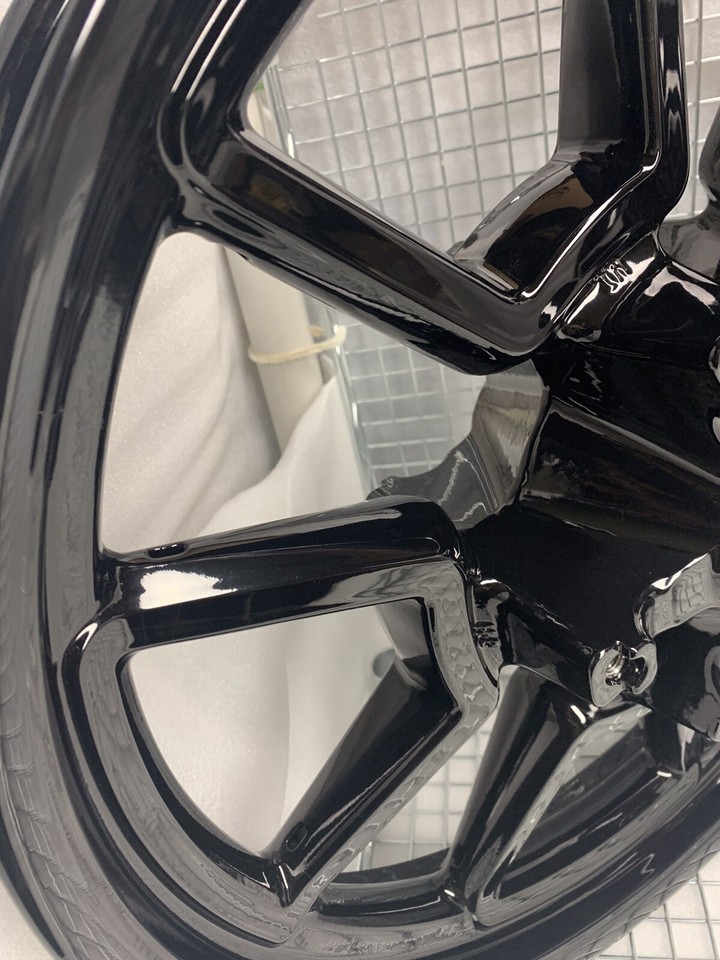 HARLEY RIMS DYNA LOW RIDER LOW RIDER S CUSTOM GLOSS BLACK OEM WHEELS ...