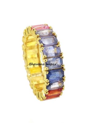 Gemstone Band Rings Jewelry 925 Sterling Silver Engagement Rings ...