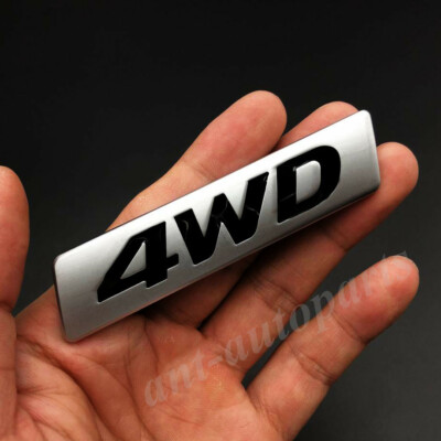 Metal Matte 4WD Car Trunk Tailgate Rear Emblem Badge Decals Sticker AWD ...
