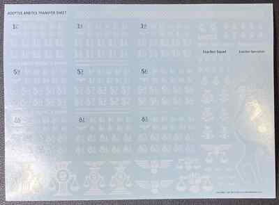 Kill Team Exaction Squad Adeptus Arbites Transfer Sheet Decals ...