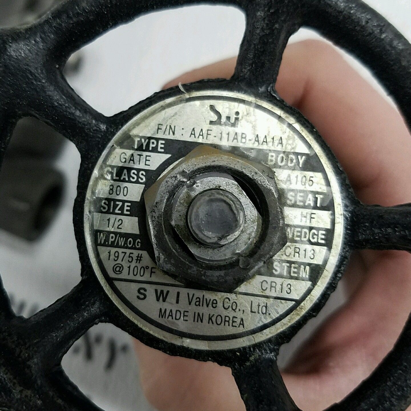 SWI Forged Steel Gate Valve 1/2" 800 Socket AAF-11AB-AA1A | eBay