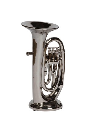 Silver ceramic trumpet | eBay