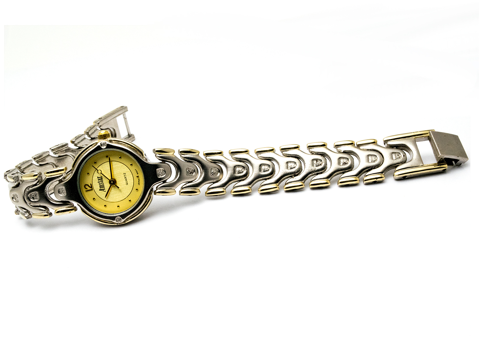 AMSTAR:WOMENS' STAINLESS STEEL & GOLD TONE ANALOG QUARTZ WATCH | eBay