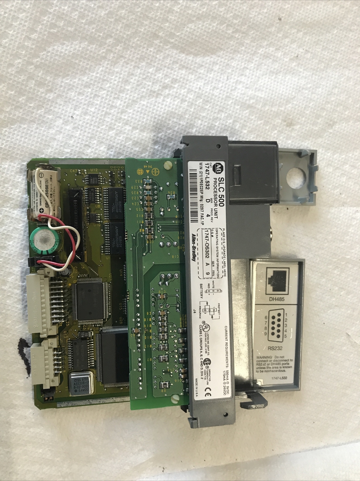 Allen Bradley SLC500 Processor 1747 - L532 ser.E proc.rev 8 SLC 503 CPU ...