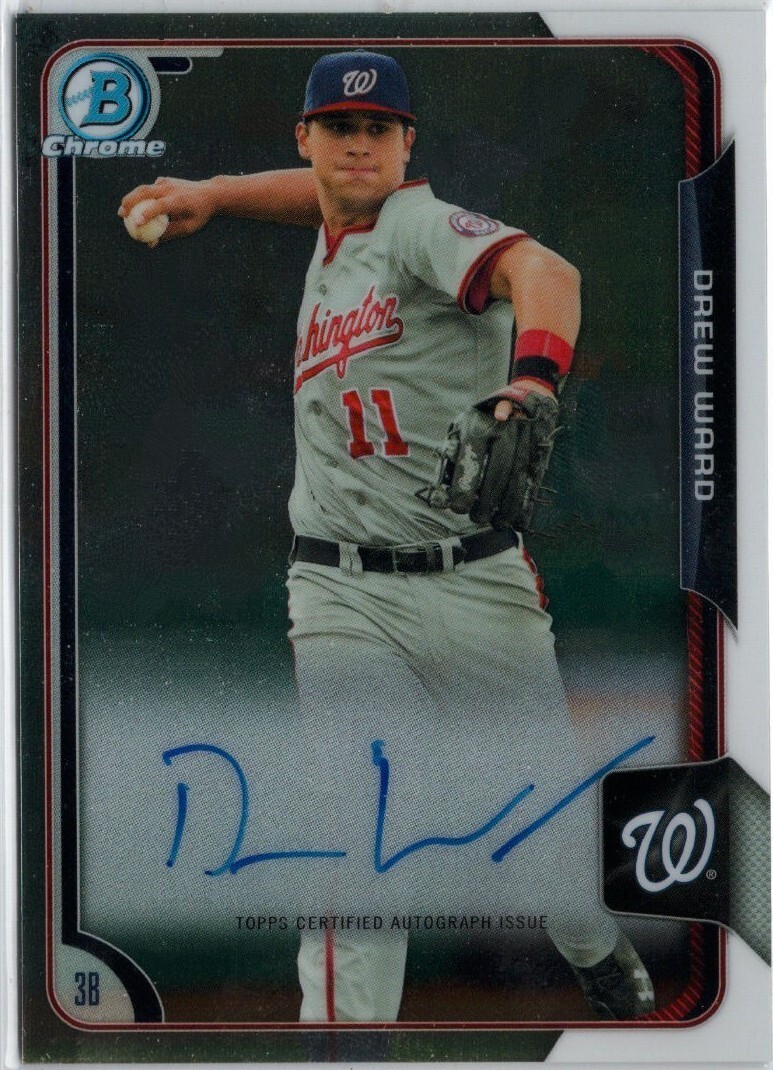 2015 Bowman Chrome Prospect Drew Ward Autograph Card #BCAP-DW | eBay