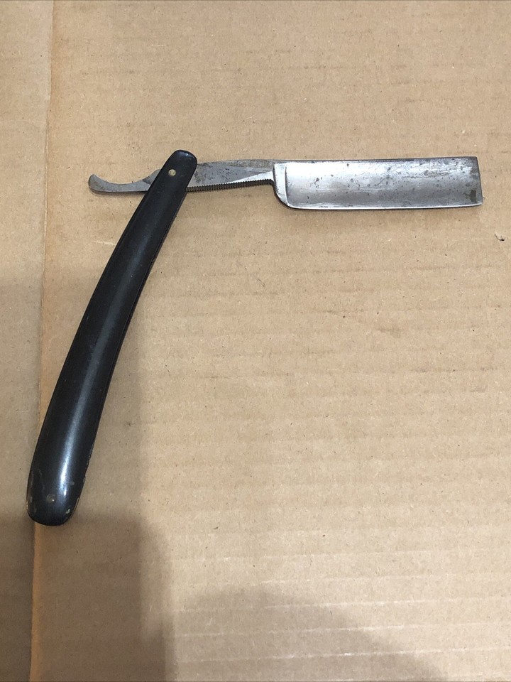 VINTAGE O.B.M A. KASTOR & BROS STRAIGHT RAZOR BLACK MADE IN GERMANY ...