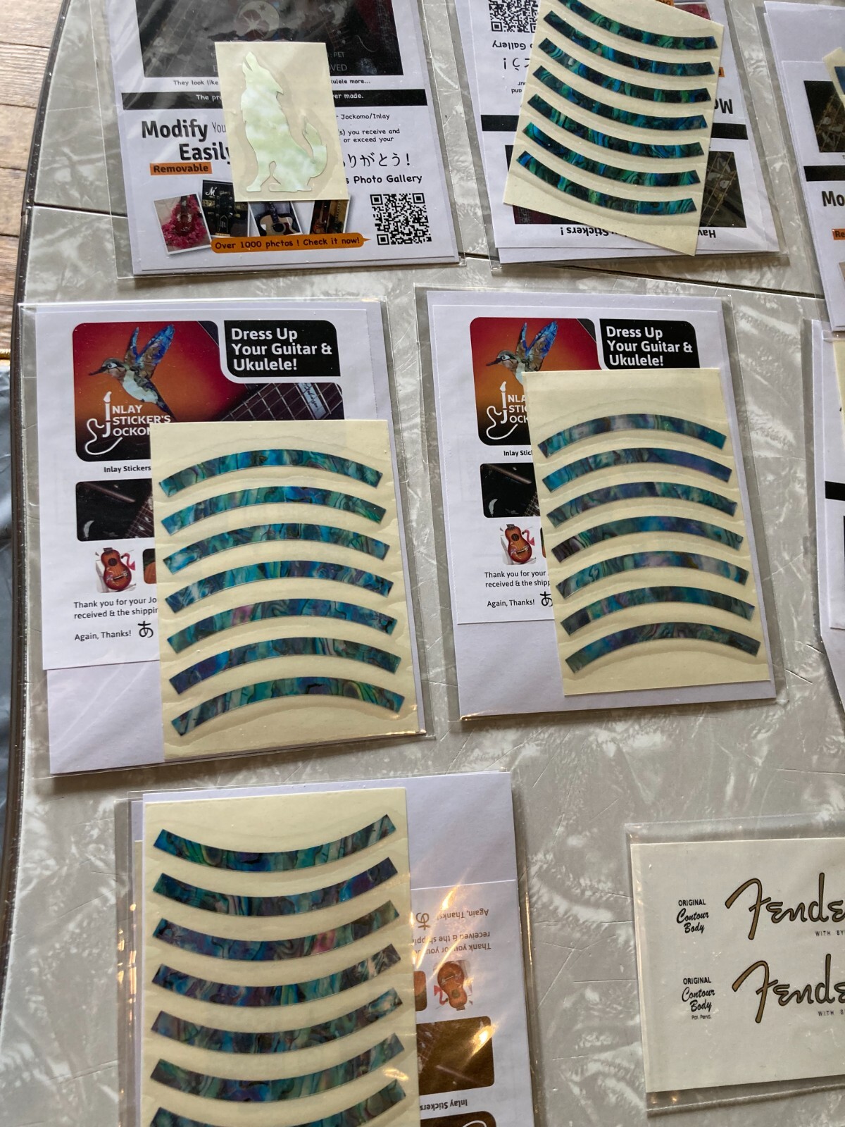 Huge Lot Guitar Building Hobby Inlay Abalone Decals Mother of Pearl Etc ...