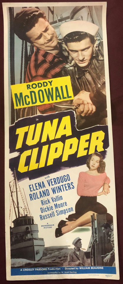 TUNA CLIPPER MOVIE POSTER INSERT 1949 RODDY MCDOWELL ELENA VERDUGO | eBay