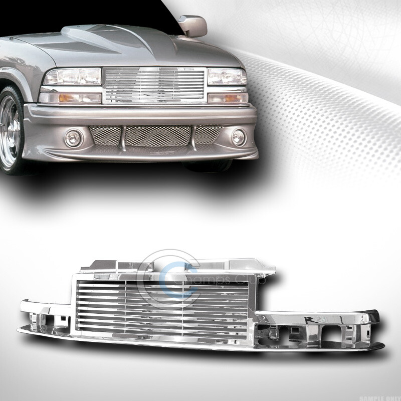 Chevy S10 Grill Matte Black Horizontal Front Bumper Grill For 1998-2004 ...