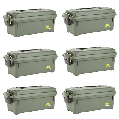 Plano Compact Element Proof Field/Ammo Box For Shot Shells Green 6 Pack ...