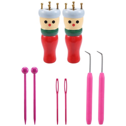 French Knitter Tool 2 Pack, Wooden Knitting Set Spool Knitting Doll2472 ...