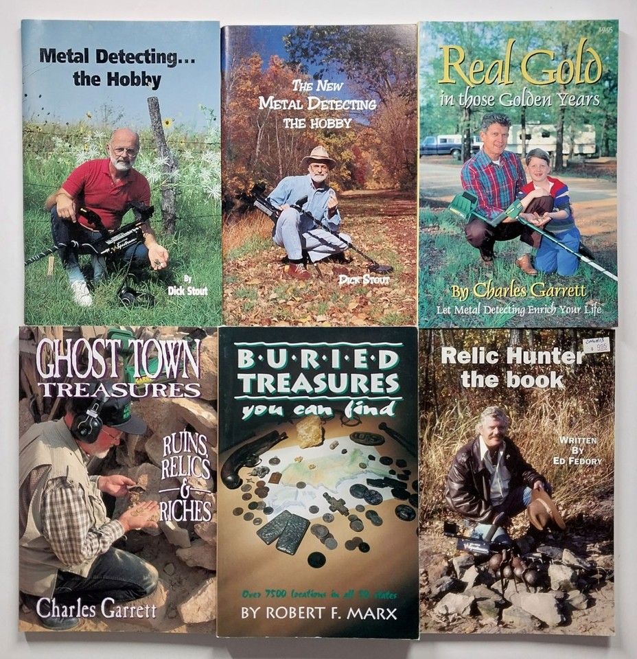 Lot of 19 Paperback Books About Metal Detecting Coin Hunting Treasure ...