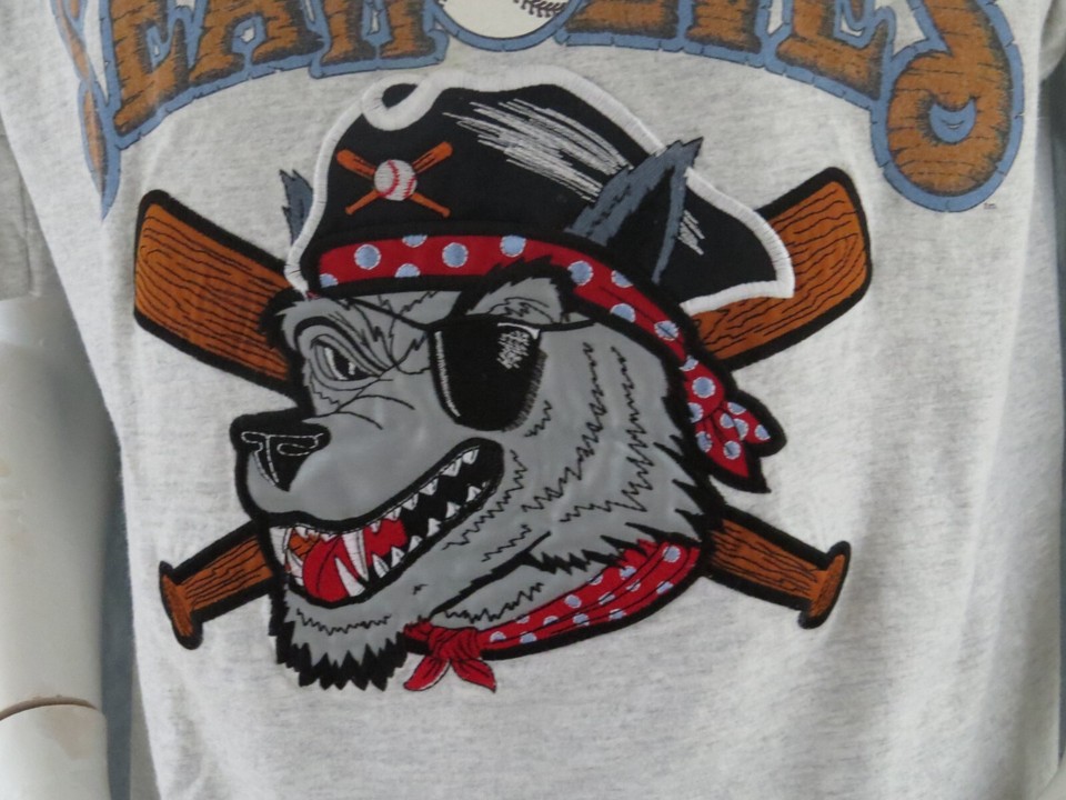 Erie Seawolves Shirt (VTG) - 1990s Crested Big Logo - Men's Large | eBay