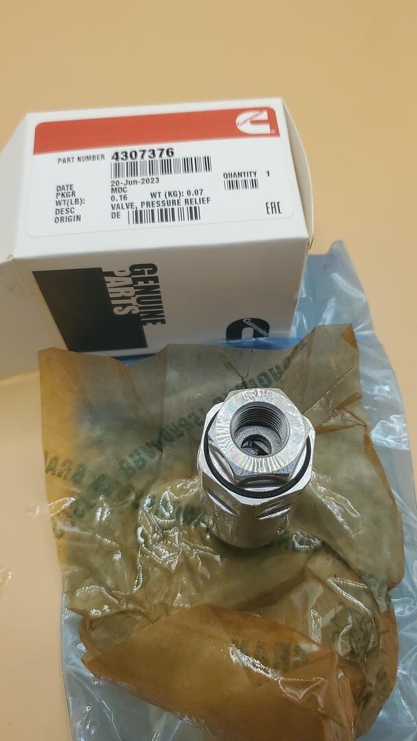 Genuine Cummins OEM Valve, Pressure Relief 4307376 | eBay