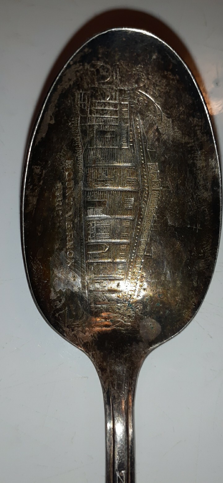 Vintage George Washington Mt Vernon Souvenir Silver Plated Spoon | eBay