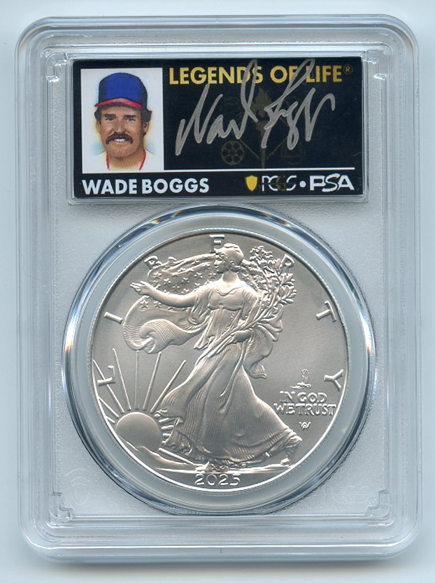 2025 (P) Eagle Privy $1 Silver Eagle PCGS MS70 FS Legends of Life Wade ...