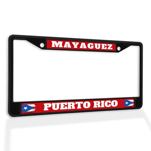 Metal License Plate Frame Vinyl Insert Mayaguez Puerto Rico | eBay
