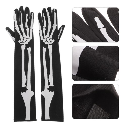 1 Paire de Halloween Squelette Long Bras Full Finger Costume | eBay